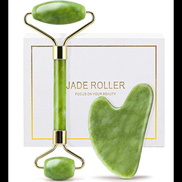 Veronica | Skincare | Gua Sha Facial Tool Jade Roll | Poshmark